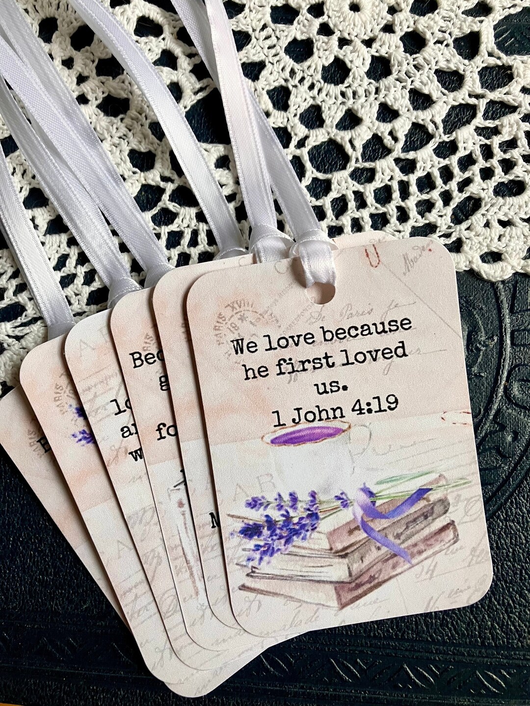 Lavender Scripture Cards, Scripture Hang Tags, Scripture Gift Tags ...