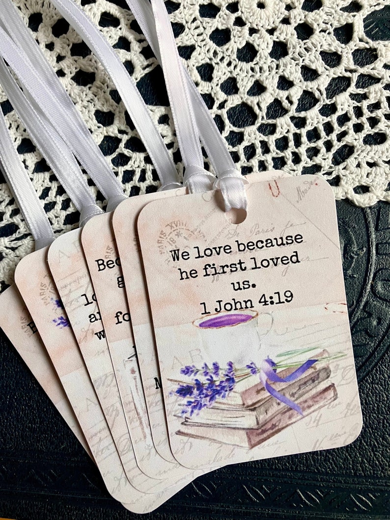 Lavender Scripture Cards, Scripture Hang Tags, Scripture Gift Tags ...