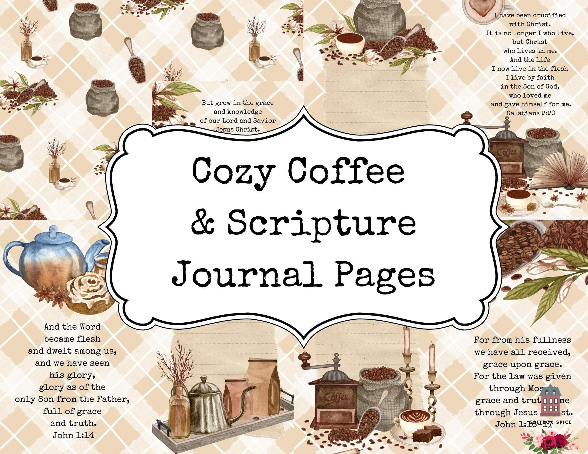 Cozy Coffee and Scripture Journal Pages Christian Journal - Etsy