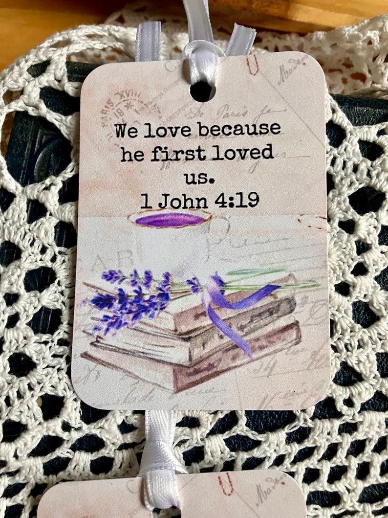 Lavender Scripture Cards, Scripture Hang Tags, Scripture Gift Tags ...