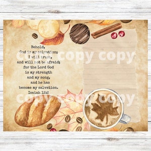 Fall Coffee and Scripture Journal Pages, Christian Fall Junk Journal, Cozy Fall Coffee ...