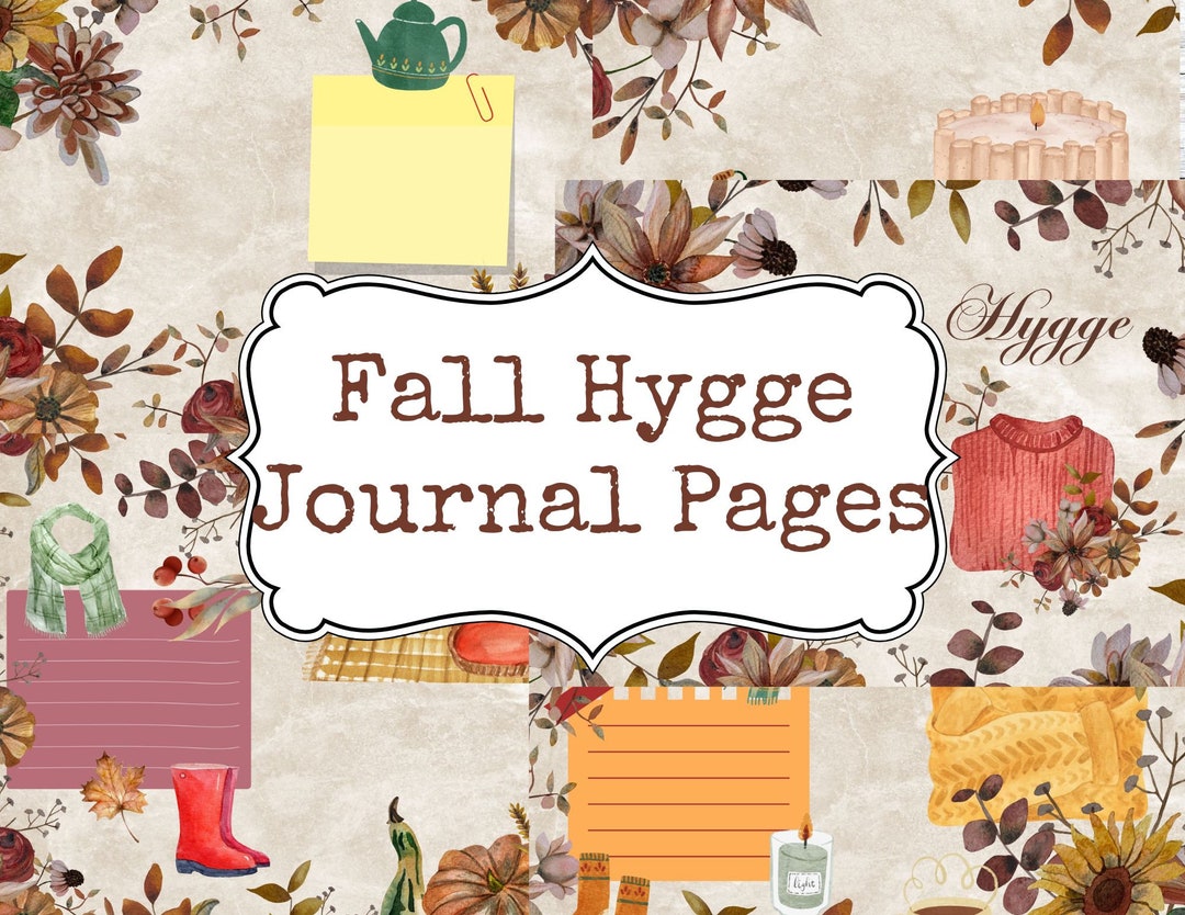 Fall Hygge Journal Pages, Printable Hygge Journal, Printable Junk ...