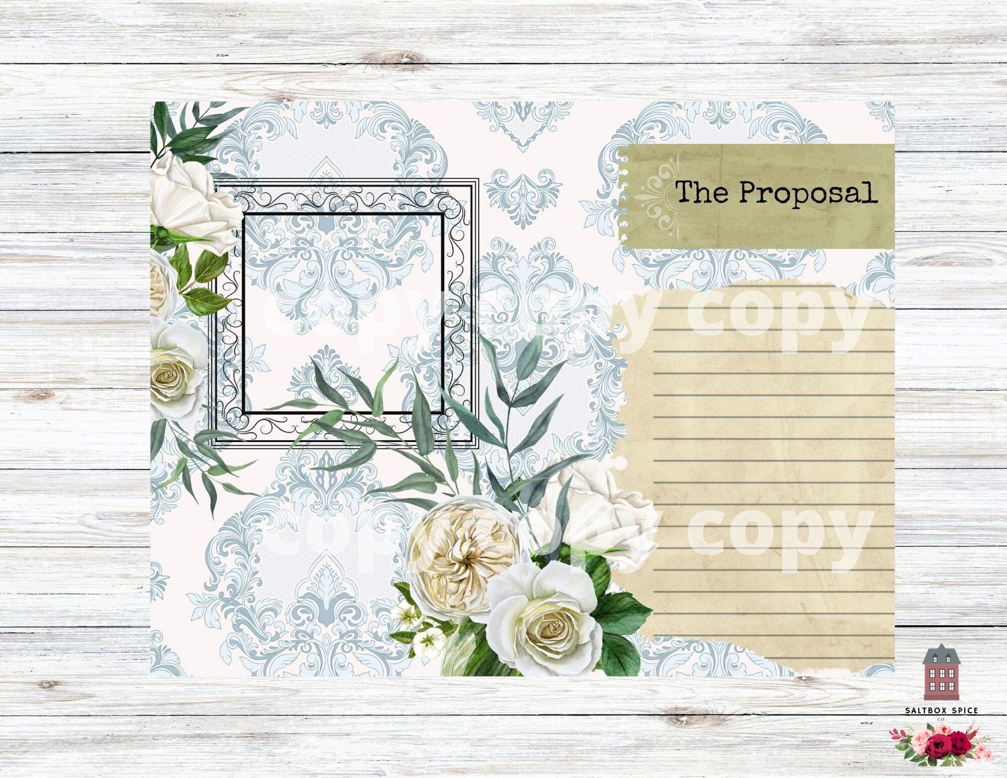 Engagement Journal Pages, Our Story Printable, Printable Wedding Junk ...