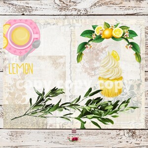 Lemon Junk Journal Pages, Vintage Lemon, Digital Junk Journal Kit ...