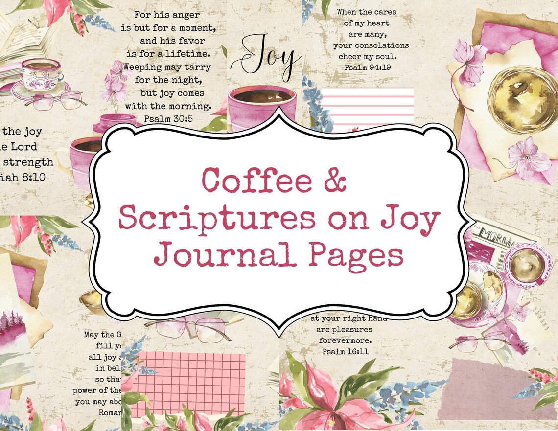 Bible Journaling, Printable Scripture Journal, Scriptures on Joy ...