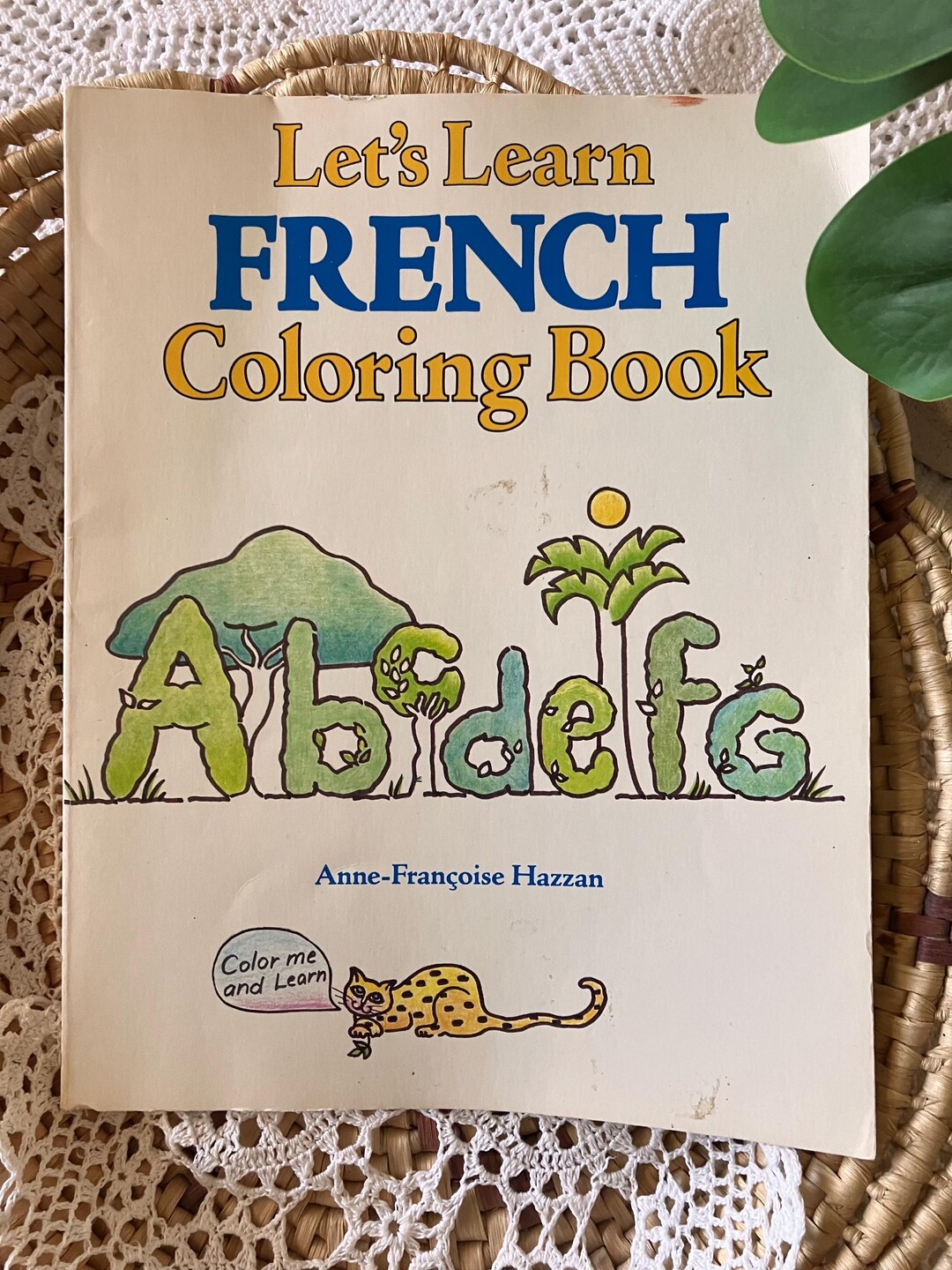 1987, Let’s Learn French Coloring Book, Anne Francoise Hazzan, Vintage ...