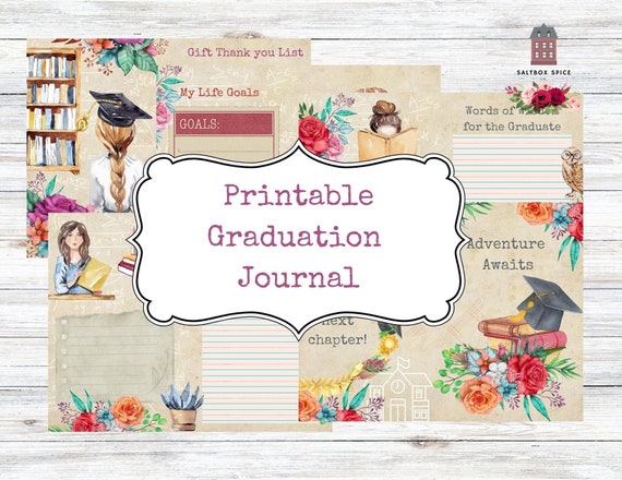 Printable Graduation Journal Graduation Junk Journal Pages - Etsy