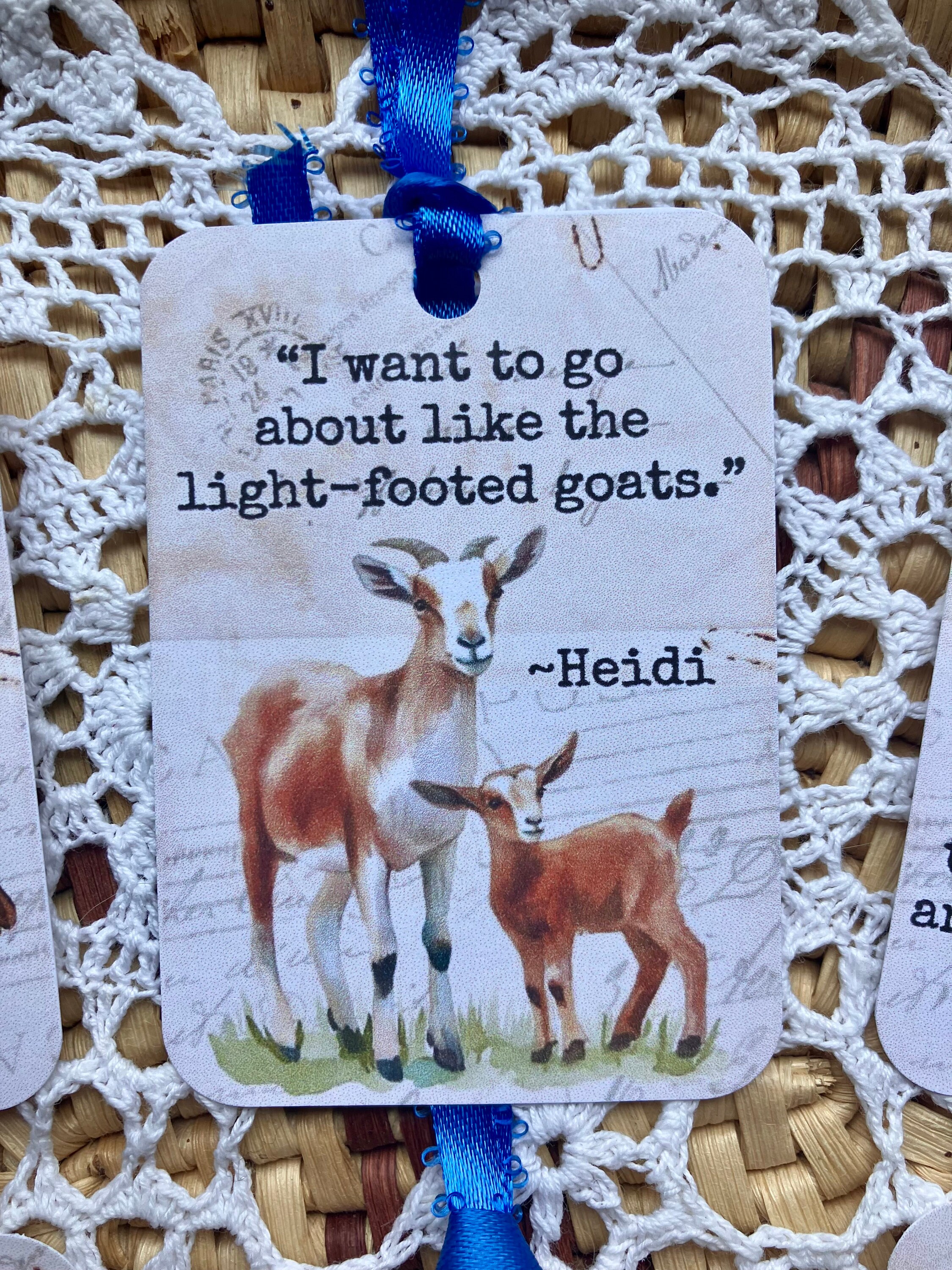 Heidi Bookmarks, Heidi Quote Gift Tags, Teacher Gift, Classroom Gifts ...