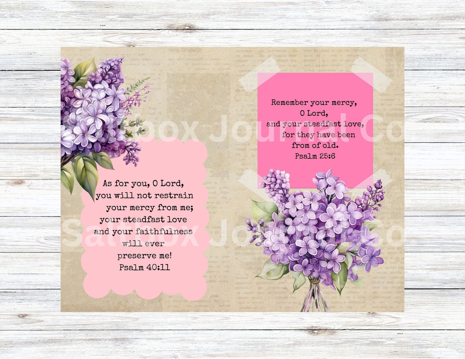 Lilac Scripture Journal Pages: Printable Bible Journaling (digital ...