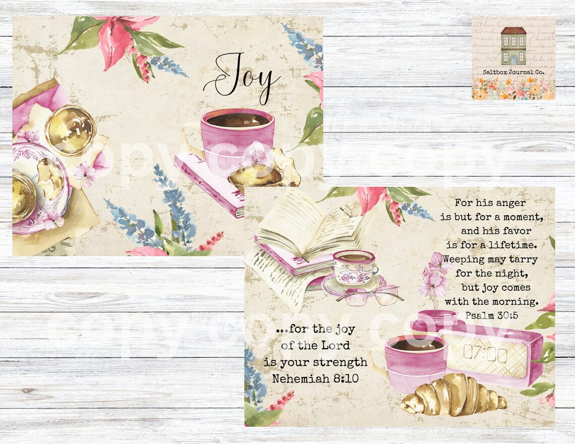 Coffee & Scripture Journal Pages: Joy Theme (printable) - Etsy
