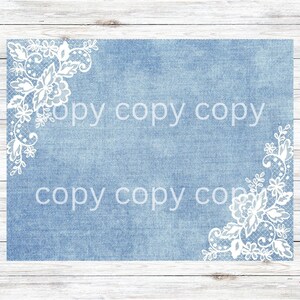 Denim and Lace Journal Pages, Printable Denim Pages, Digital Denim Lace ...