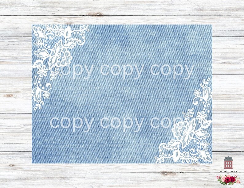 Denim and Lace Journal Pages, Printable Denim Pages, Digital Denim Lace ...