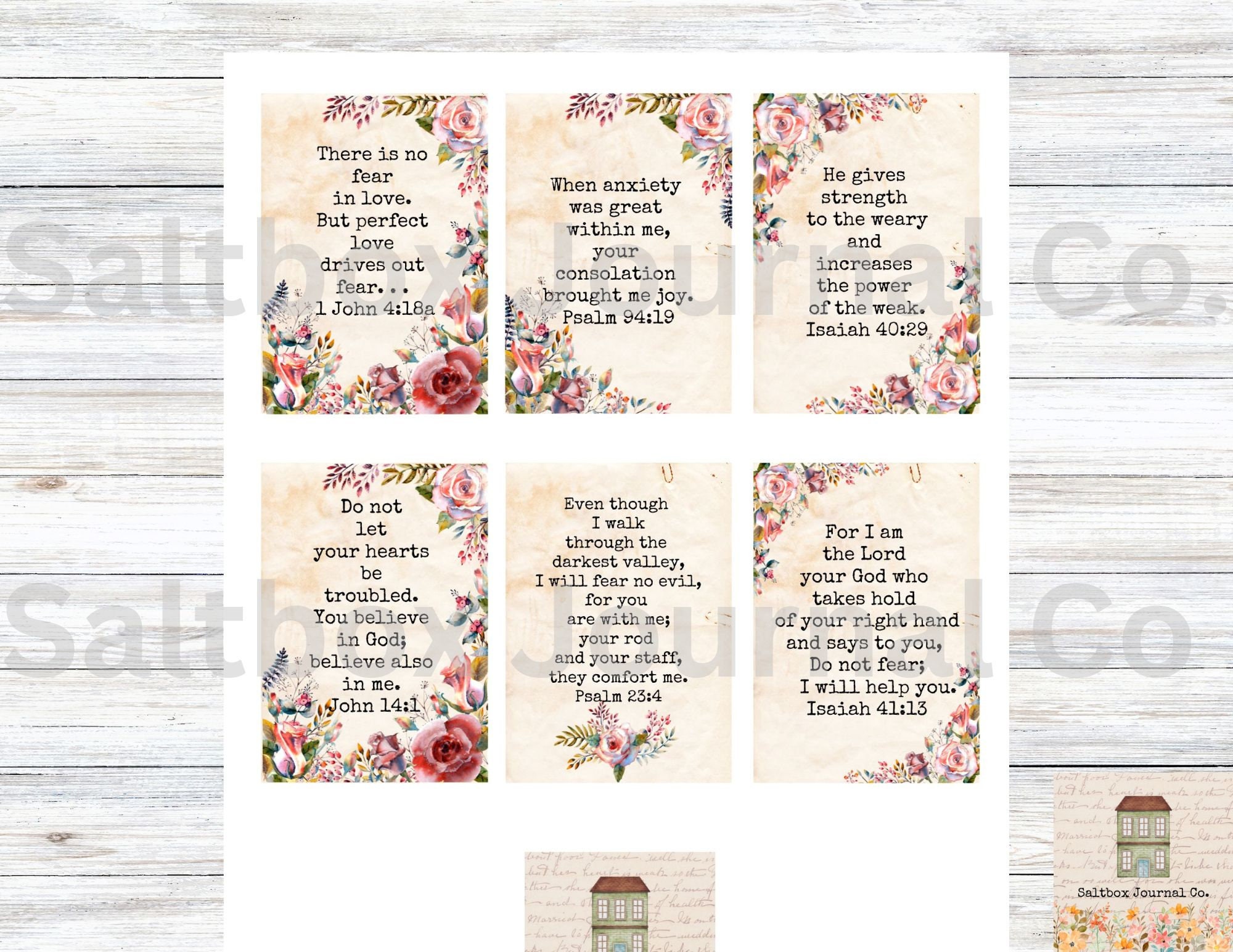 Printable Scripture Cards for Teen Girls, Floral Memory Verse Cards ...