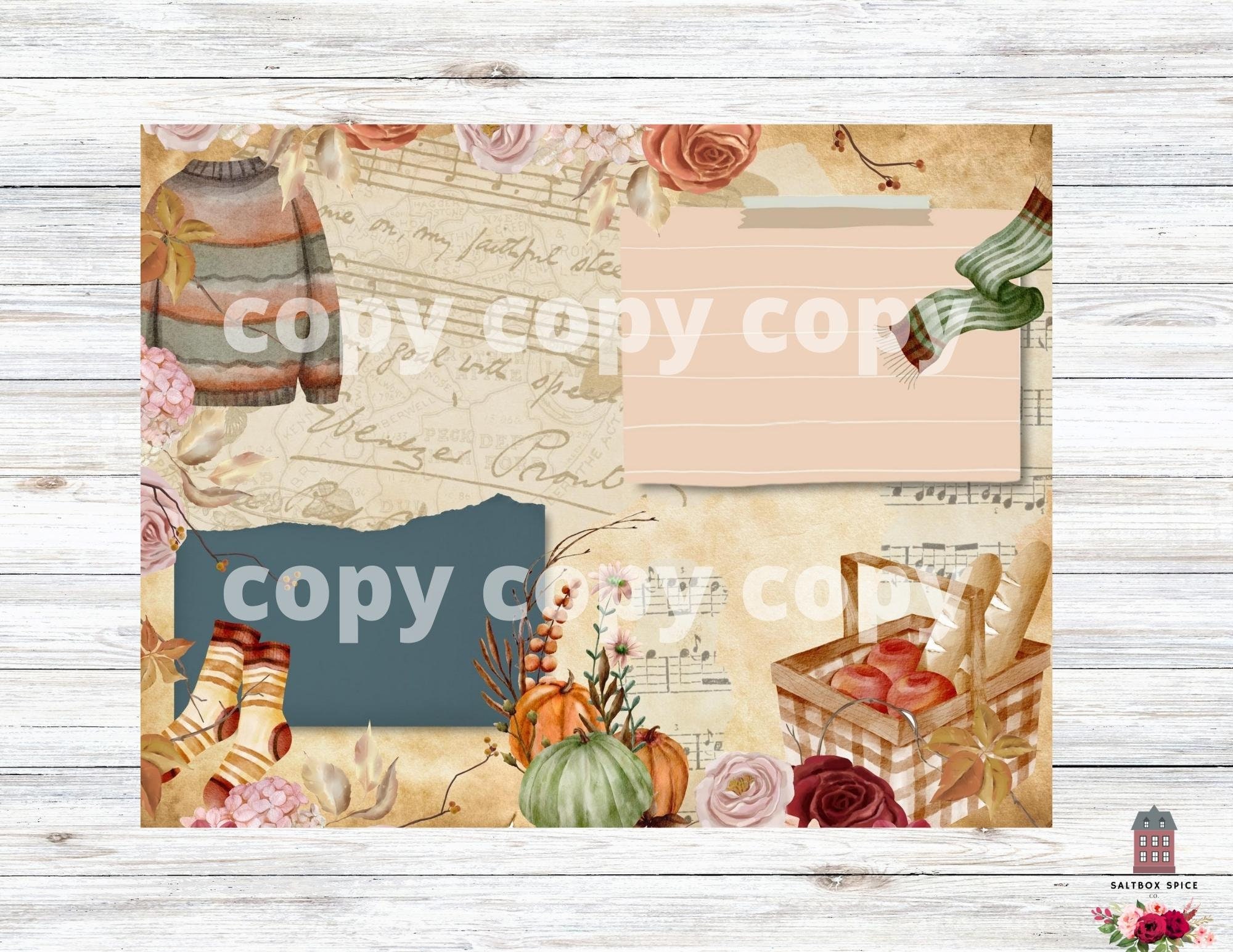 Country Pumpkin Journal Pages Fall Pumpkin Junk Journal - Etsy