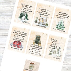 Winter Scripture Bookmarks: Watercolor Bible Verse Cards (digital ...