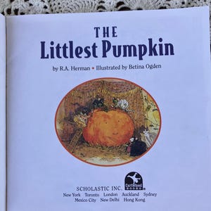 Vintage Halloween Children’s Book: the Littlest Pumpkin, First Edition ...