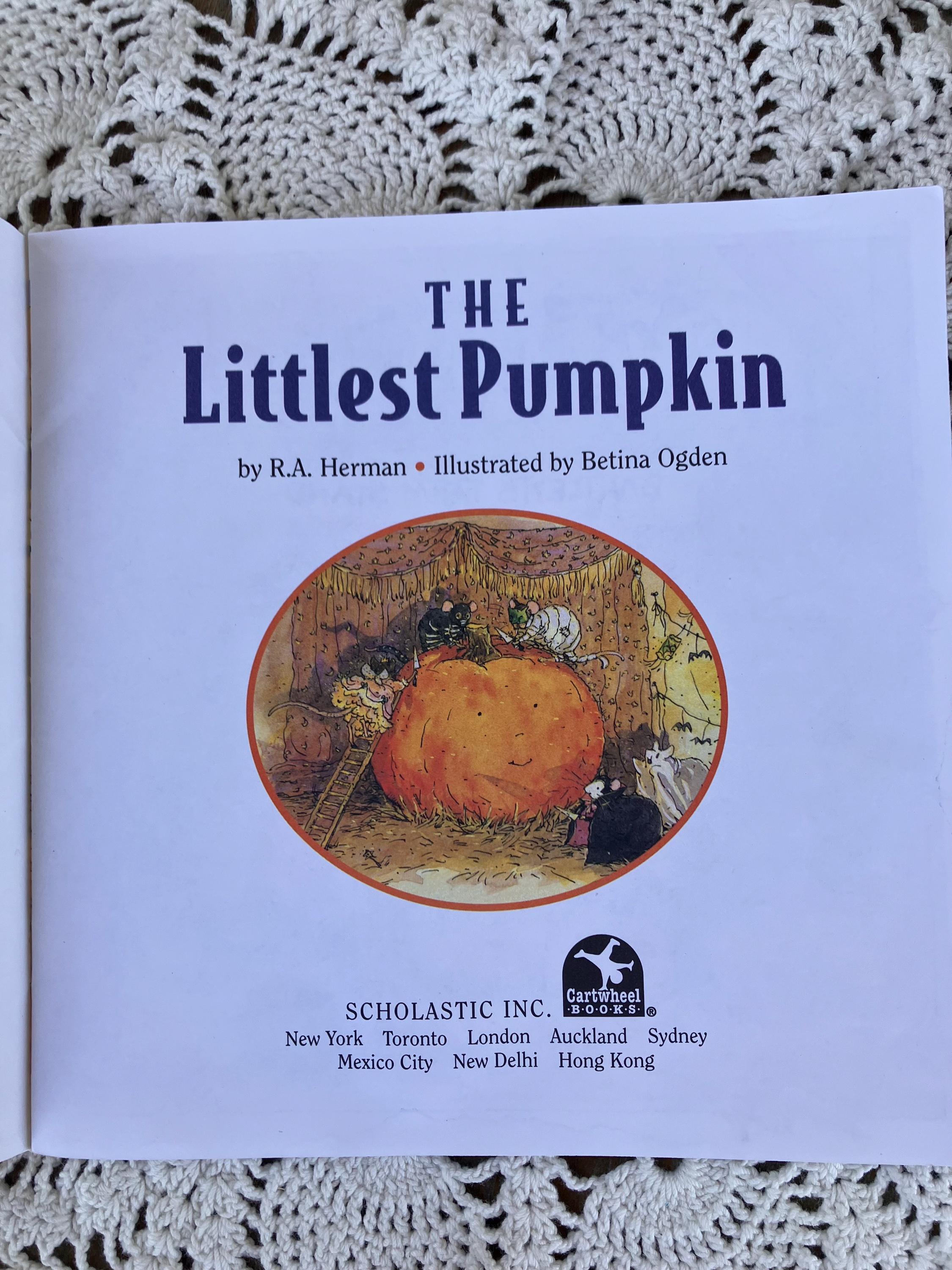 Vintage Halloween Children’s Book: the Littlest Pumpkin, First Edition ...
