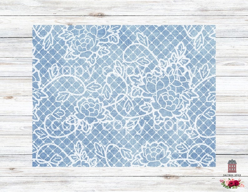 Denim and Lace Journal Pages, Printable Denim Pages, Digital Denim Lace ...