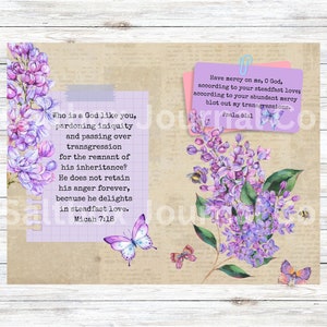 Lilac Scripture Journal Pages: Printable Bible Journaling (digital ...