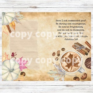 Fall Coffee and Scripture Journal Pages, Christian Fall Junk Journal, Cozy Fall Coffee ...