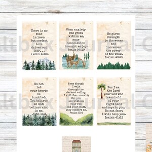 Printable Scripture Cards for Teen Boys, Woodland Tree Memory Verse ...