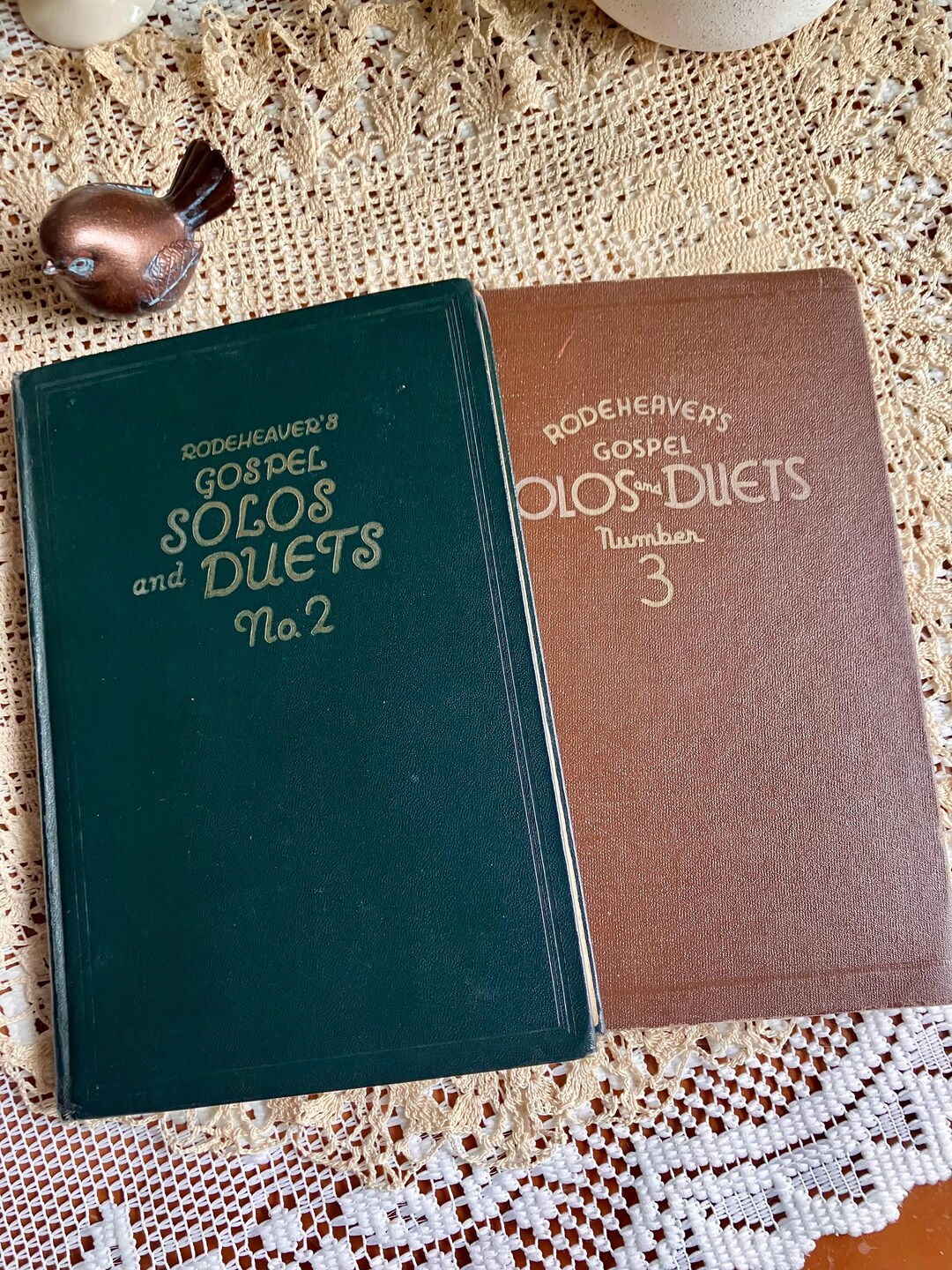Antique Rodeheaver Hymn Book Bundle • Gospel Solos and Duets No. 2 & No ...