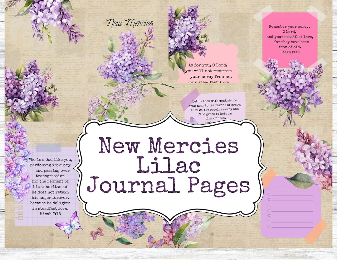 Lilac Scripture Journal Pages: Printable Bible Journaling (digital ...