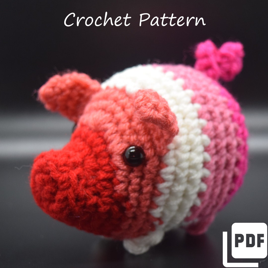 Lesbian Pride Pig Crochet Pattern - Etsy
