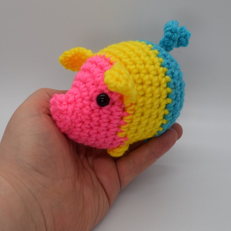 Pansexual Pride Pig Crochet Pattern - Etsy