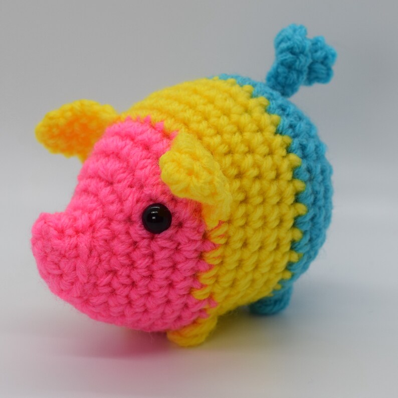 Pansexual Pride Pig Crochet Pattern - Etsy