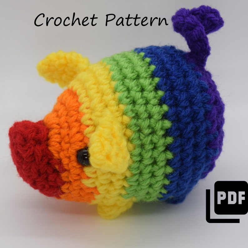 Gay Pride Pig Crochet Pattern - Etsy