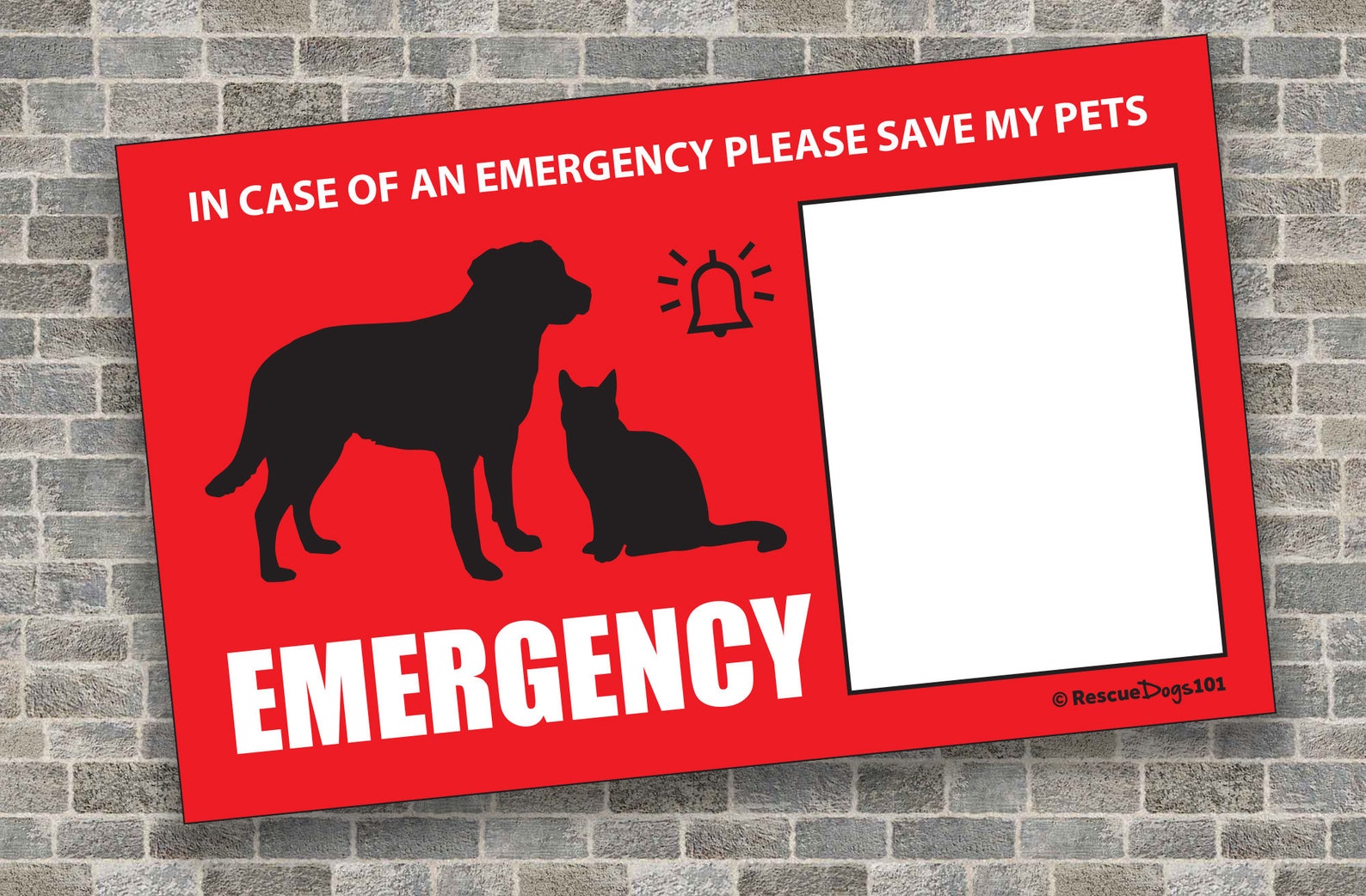 Dog Pet Emergency Window Decal Printable Save Your Animals: Dogs, Cats ...