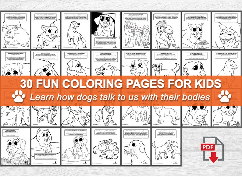 Printable Dog Coloring Books 1 Youth and 1 With Mandala Backgrounds for ...