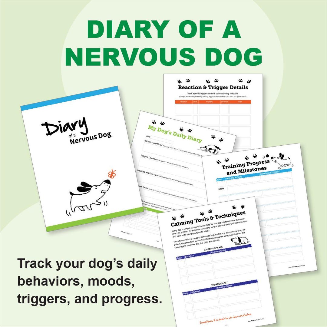 Diary of a Nervous Dog – Digital Anxiety & Behavior Tracker Planner for ...