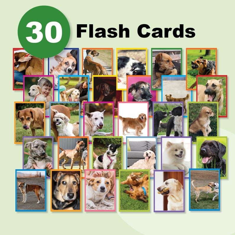 Dog Body Language 101 Flash Cards – Printable Learning Game for Kids ...