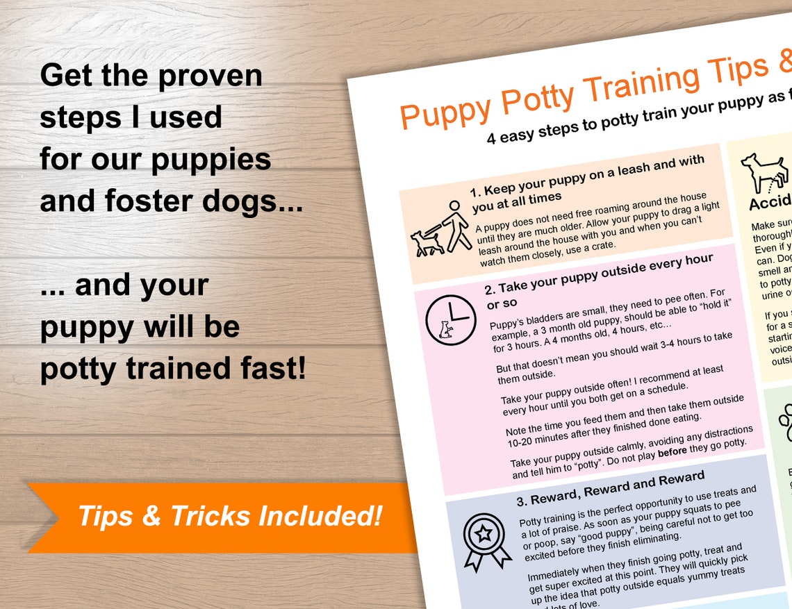 Puppy Potty Training Chart, Printable Daily and Weekly Log Sheets With ...