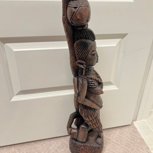 Oshun Ochun Osun. Beautifully Carved Detailed Osun Carving 27 Inches ...