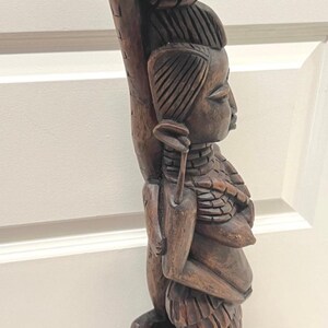 Oshun Ochun Osun. Beautifully Carved Detailed Osun Carving 27 Inches ...