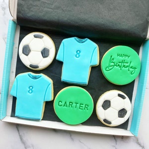 Personalised Cookies, Personalised Biscuits, Football Themed Gift for ...