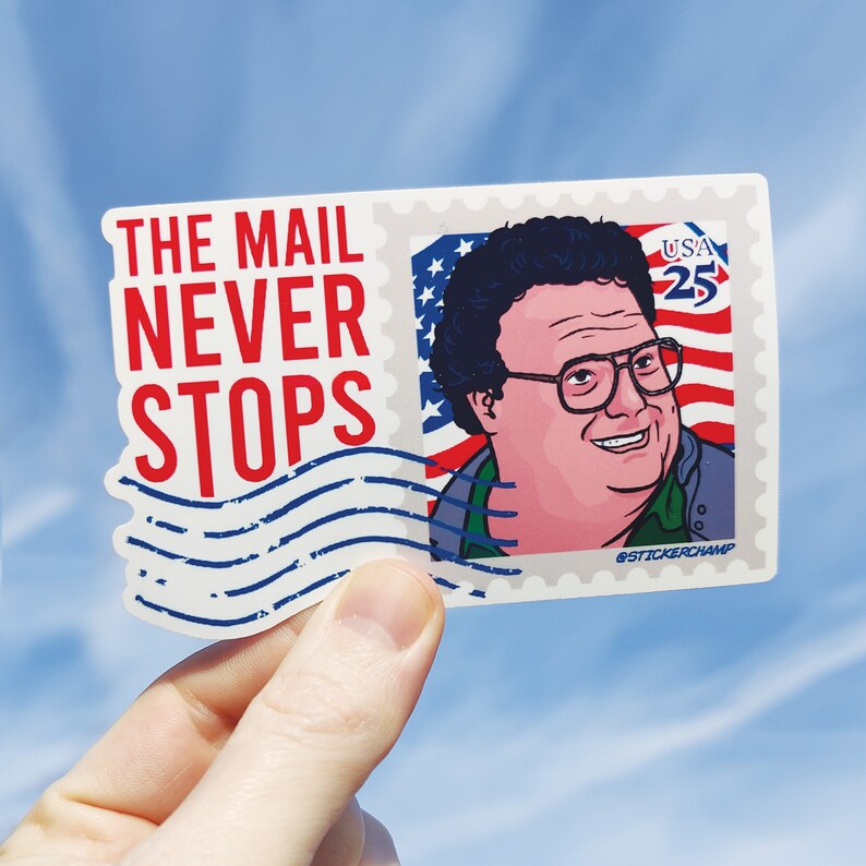 The Mail Never Stops / Newman Sticker - Etsy