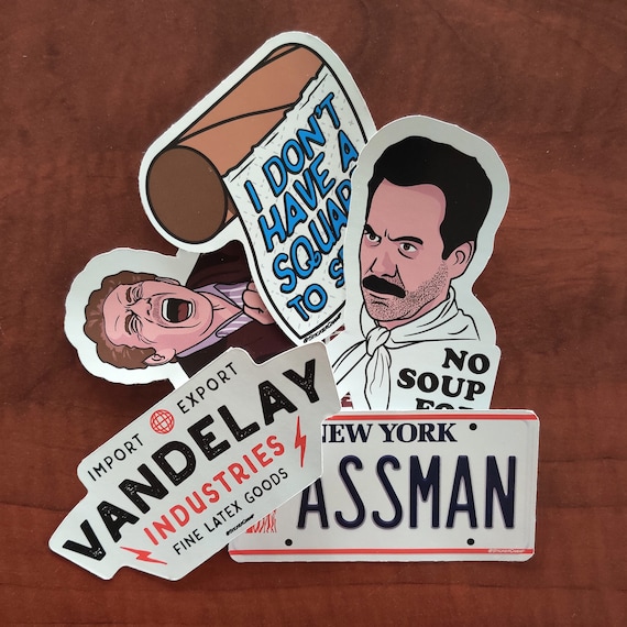 Stickers, Labels & Tags Paper Seinfeld TV Show Funny Seinfeld Stickers ...