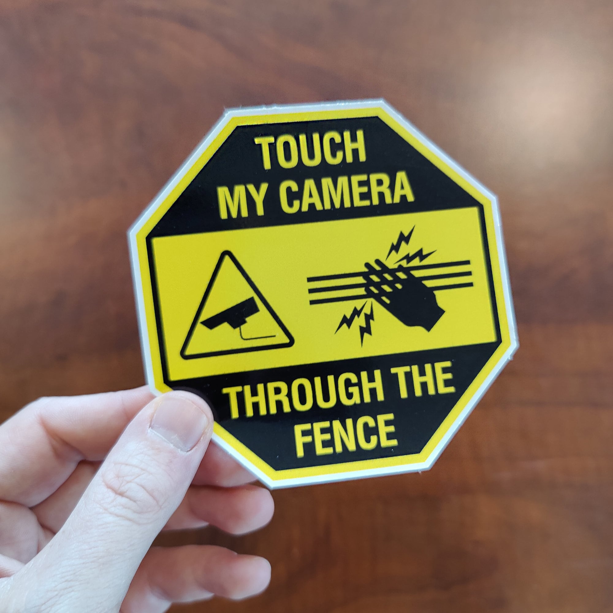 Touch My Camera Through the Fence Sticker | Etsy