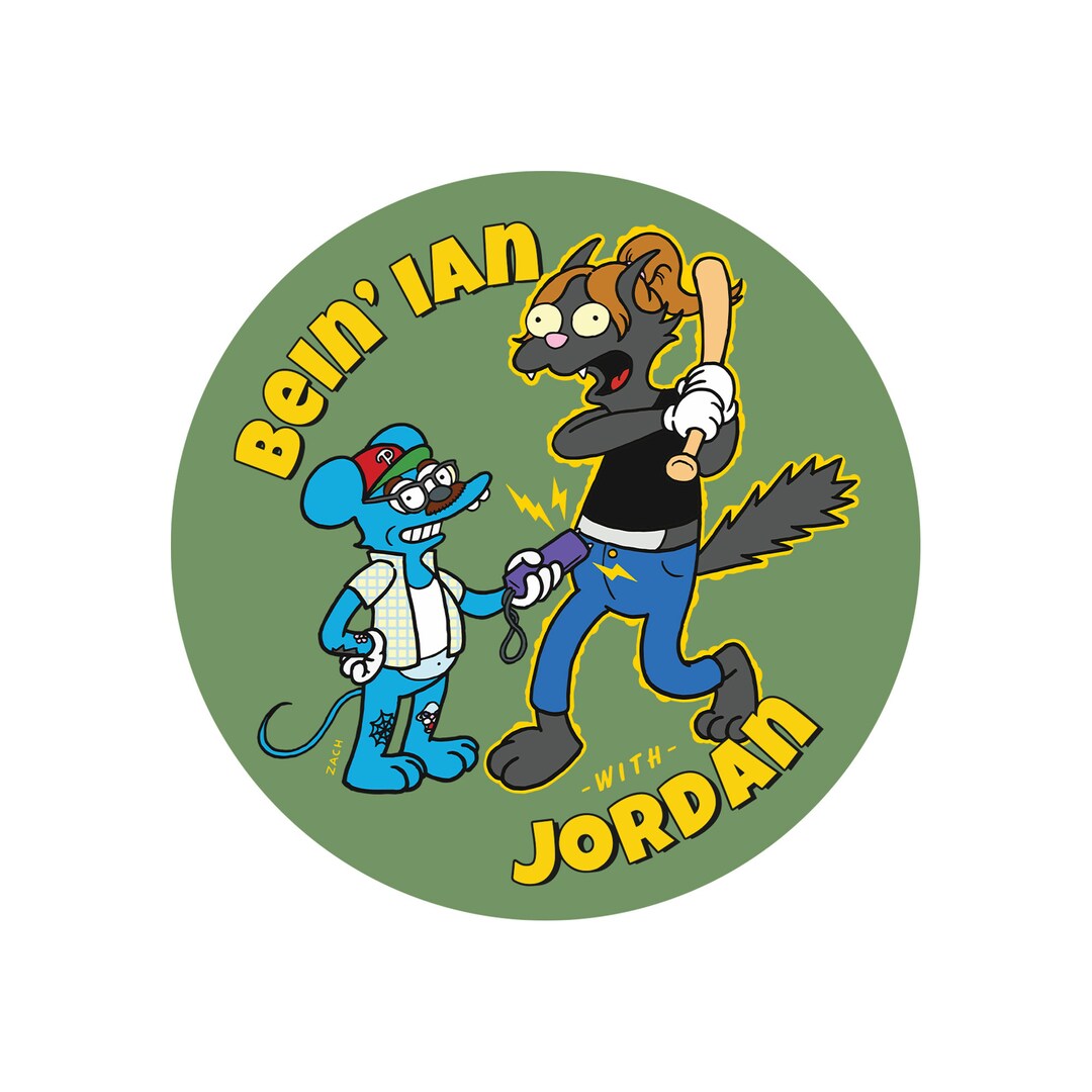 Bein' Ian With Jordan - Itchy & Scratchy Sticker by Zach Woomer - Etsy