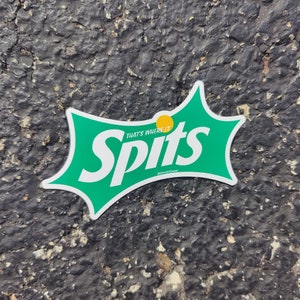 That's Where It Spits - Soft Drink Logo Series - YMH - Etsy