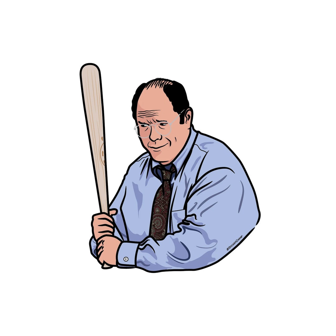 Baseball Playing George Costanza Sticker - Etsy