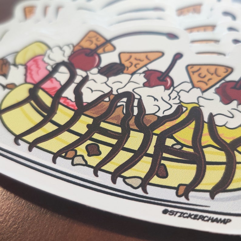 Banana Split Sticker | Etsy