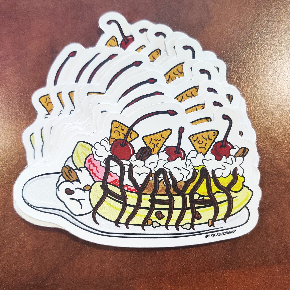 Banana Split Sticker | Etsy