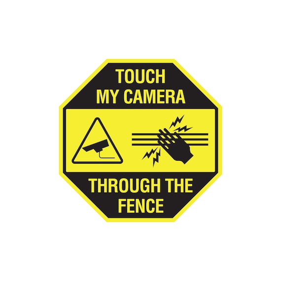 Touch My Camera Through the Fence Sticker | Etsy