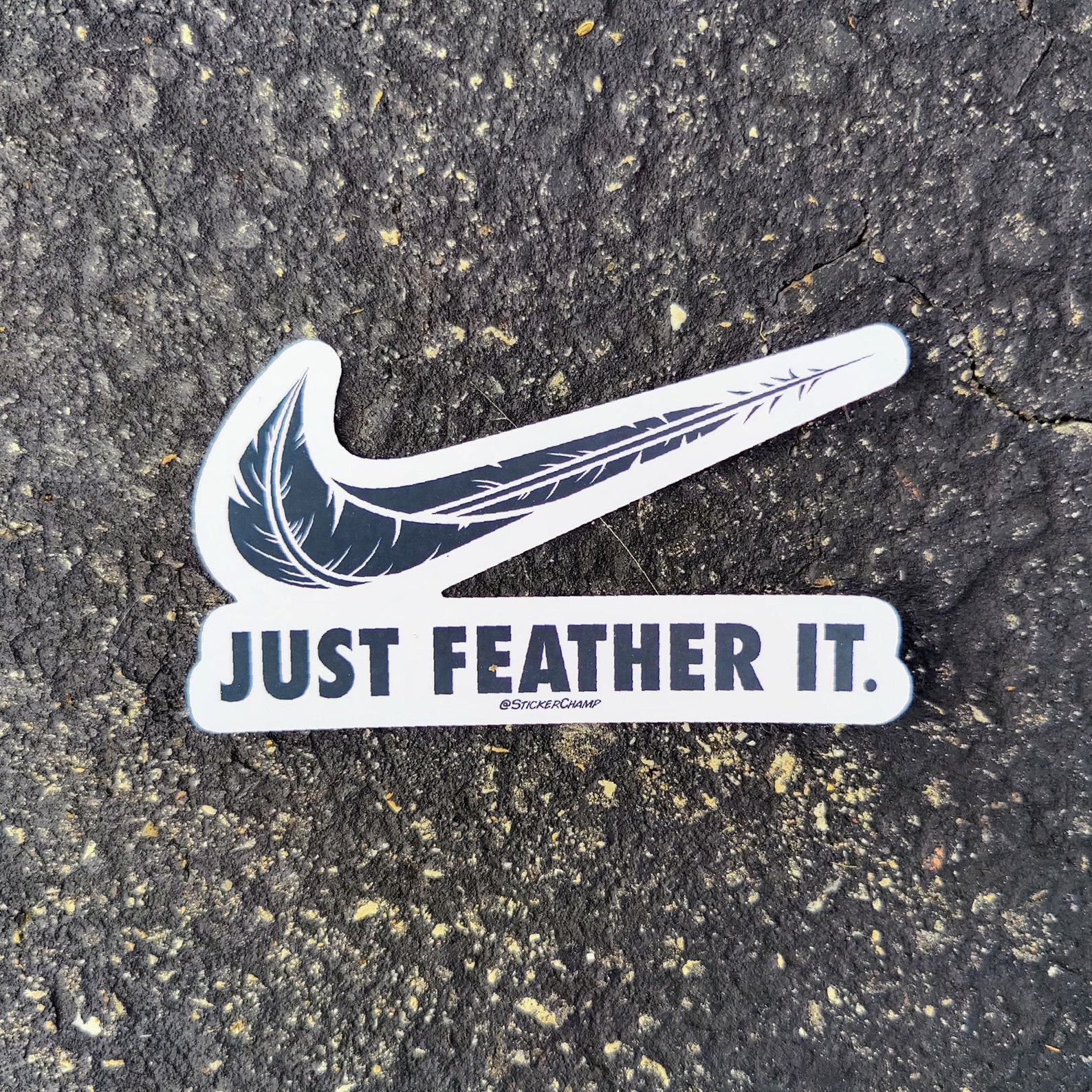 Just Feather It Sticker - Etsy