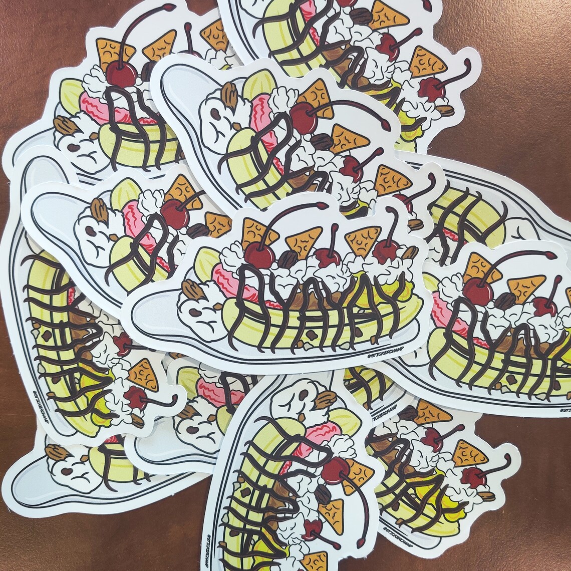 Banana Split Sticker | Etsy